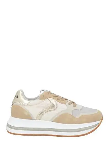 VOILE BLANCHE Melany Sneakers In Light Leather And Textile Fibers - Beige