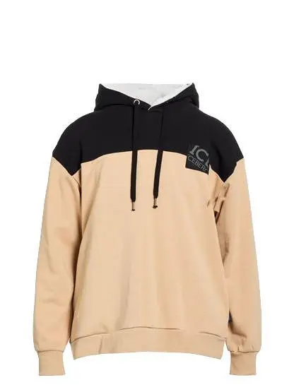 Iceberg Two-tone Cotton And Polyester Fleece Hoodie - Beige