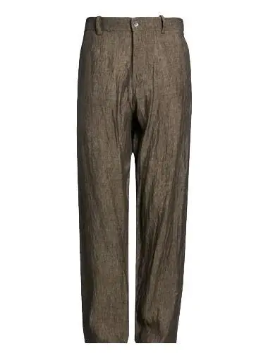Masnada Linen Tapered Leg Trousers - Brown