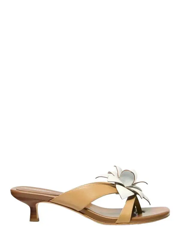 Michael Kors Jacie Floral-appliqué Sandals - Neutrals
