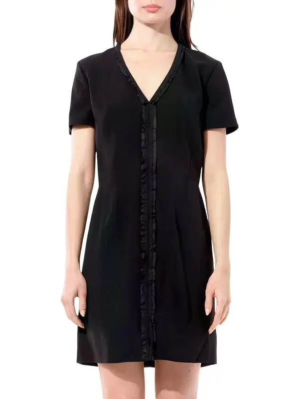 Balenciaga Ruffle-trimmed Inside-out Dress - Black