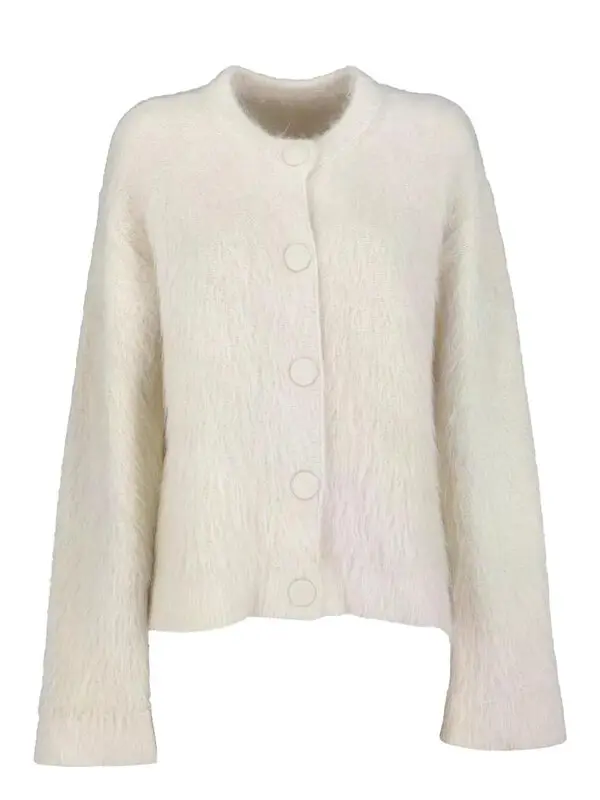 JIL SANDER Crew Neck Cardigan - Neutrals
