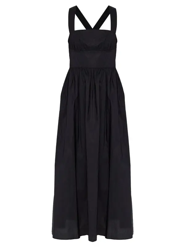 Matteau Sleeveless Maxi Dress With Criss-cross Back - Black
