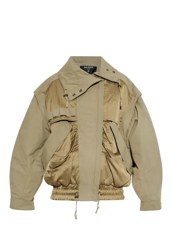 Balmain Combined Material Jacket - Green