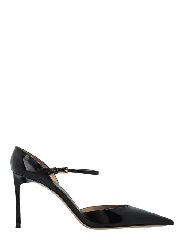 TOM FORD Patent Leather Stiletto Pumps With Buckled Strap - Black
