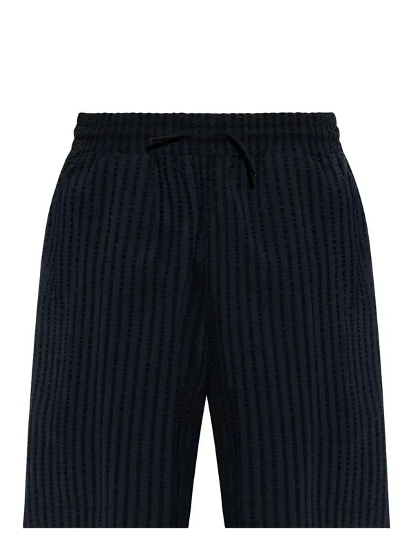 Emporio Armani Striped Drawstring Shorts - Navy Blue