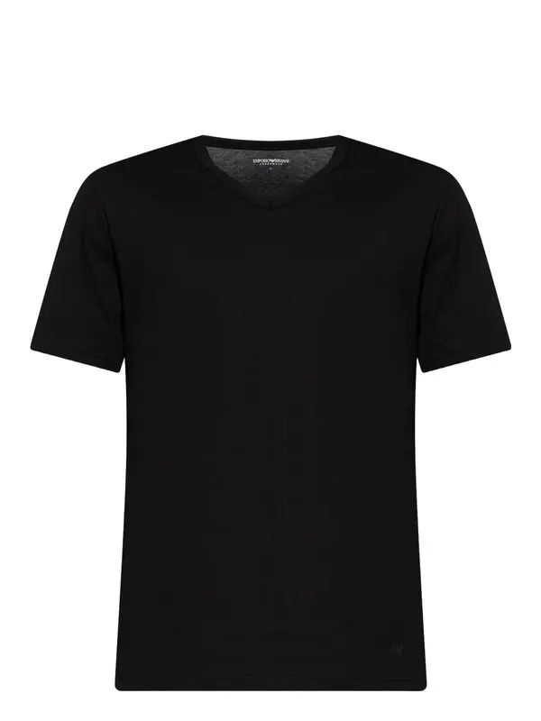 Emporio Armani 2-pack Of Underwear T-shirts - Black