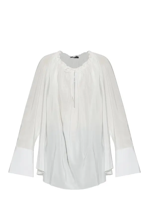 Balmain Loose-fit Silk Top - White