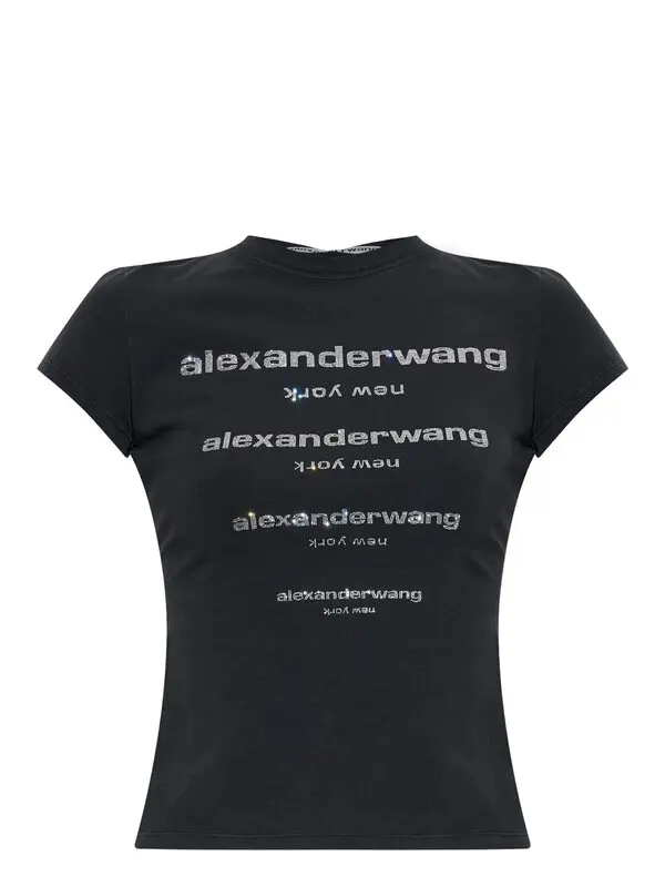 Alexander Wang Fitted Logo T-shirt - Black