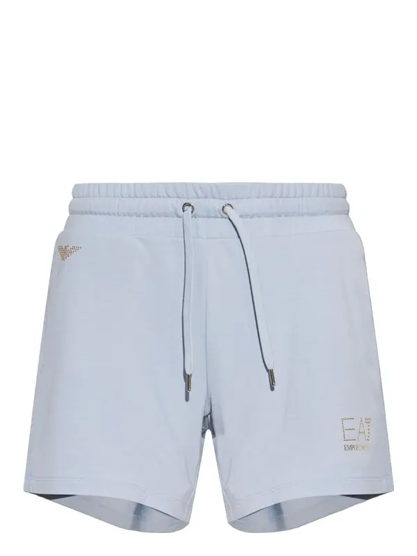 EA7 Logo Sweat Shorts - Blue