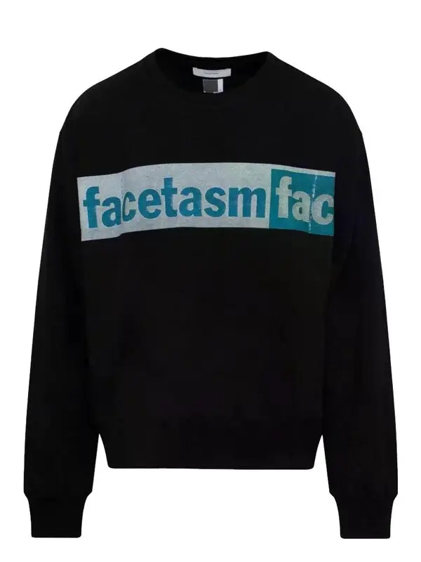 Facetasm Logo Print Pullover - Black
