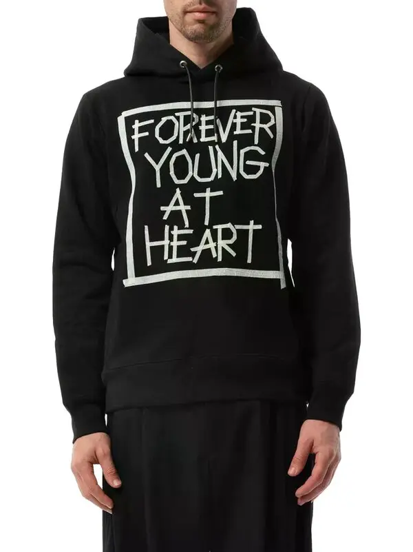 MASTERMIND WORLD Slogan Print Hoodie - Black