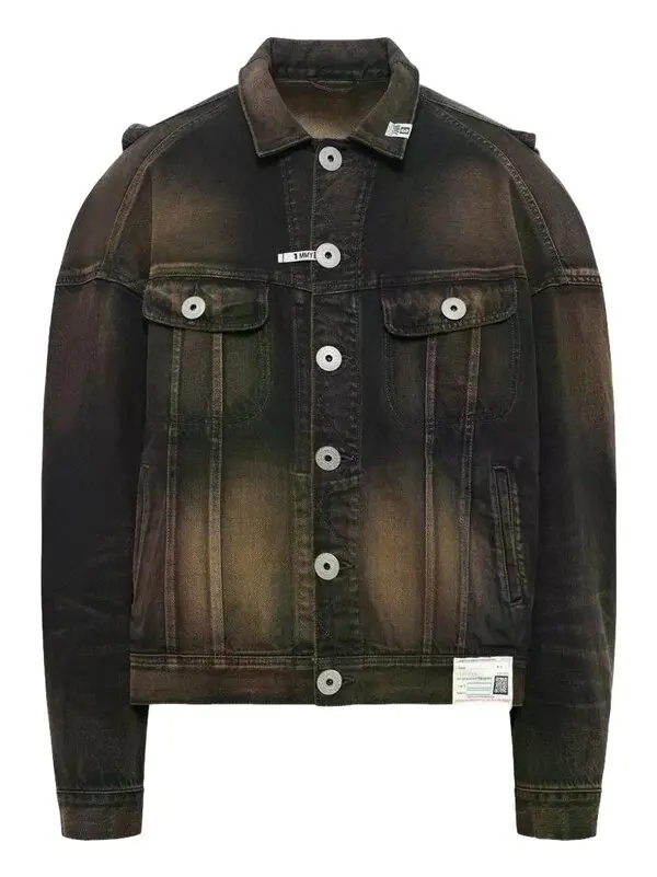 Mihara Yasuhiro Cut-out Denim Jacket - Black