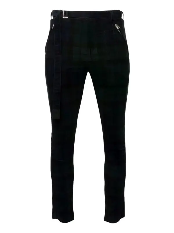 Sacai Check Corduroy Trousers - Black