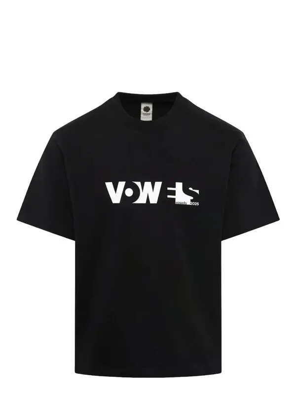 VOWELS Logo-print Cotton T-shirt - Black