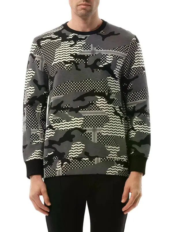 Neil Barrett Camouflage Print Sweatshirt - Grey
