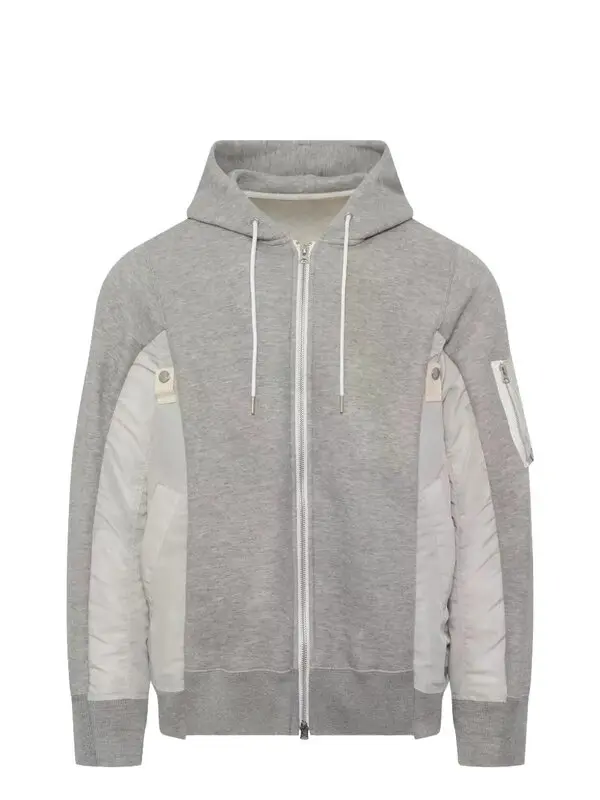 Sacai Hybrid Paneled Hoodie - Grey