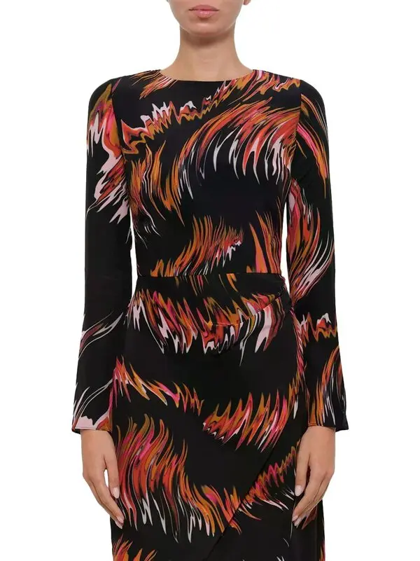 Givenchy Abstract Print Long-sleeve Mini Dress - Black