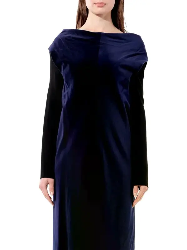 Balenciaga Velvet-effect Long-sleeve Mini Dress - Black
