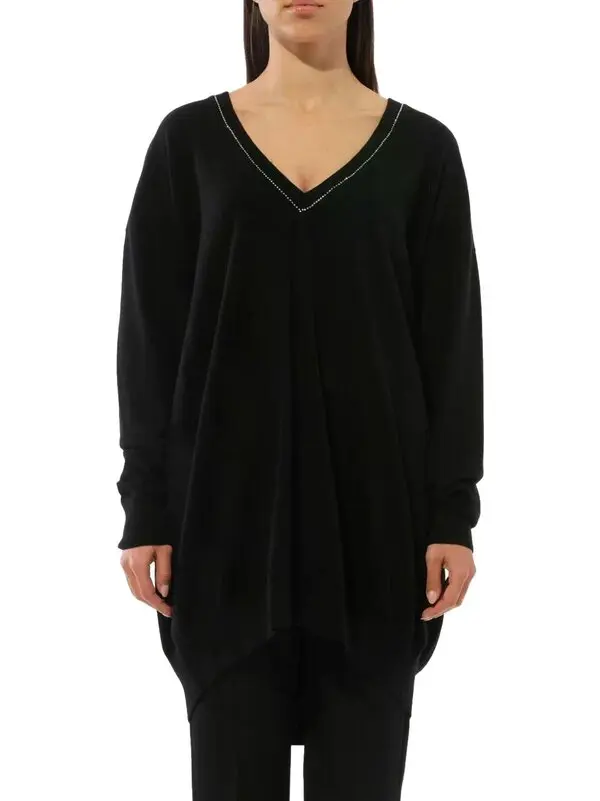 Givenchy Embroidered Strass-embellished Sweater - Black