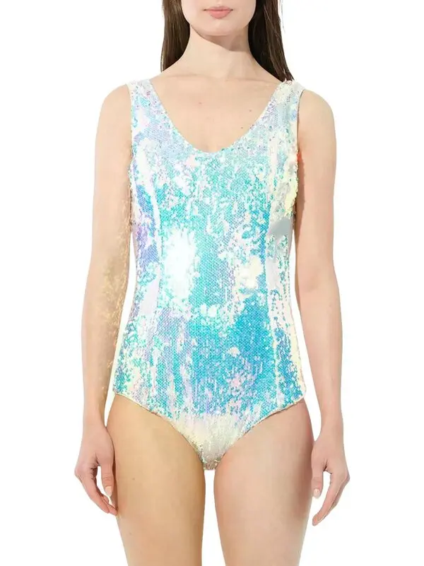 Balmain Sequin-embellished Bodysuit - White