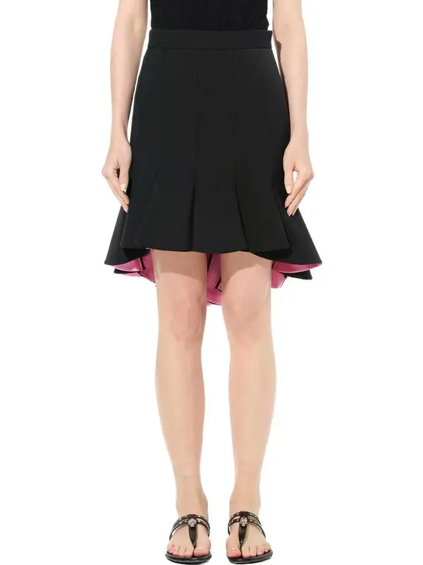 Alexander McQueen High-low Pleated Mini Skirt - Black