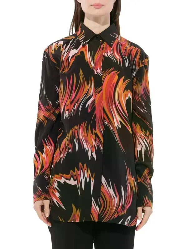 Givenchy Graphic Print Button-down Shirt - Black