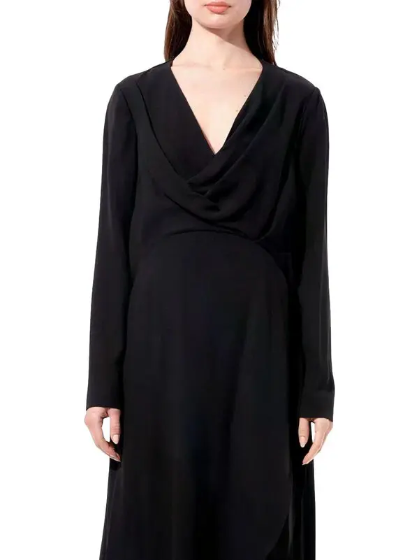 Balenciaga Draped Gown - Black