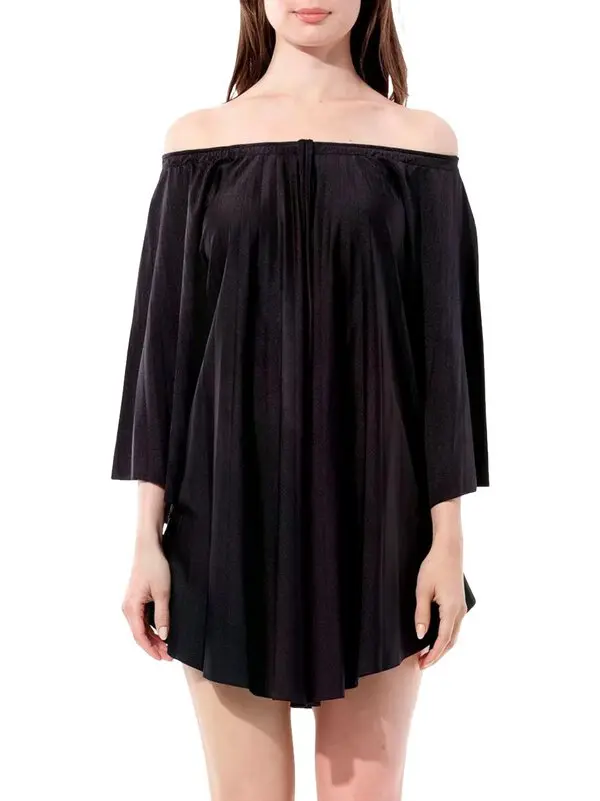 Balenciaga Halterneck Off-the-shoulder Dress - Black
