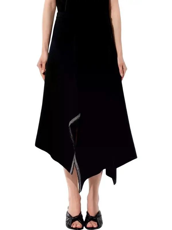 Balenciaga Asymmetric Chain-trim Skirt - Black