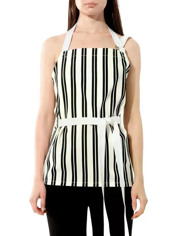 Balenciaga Striped Halterneck Tank Top - Black