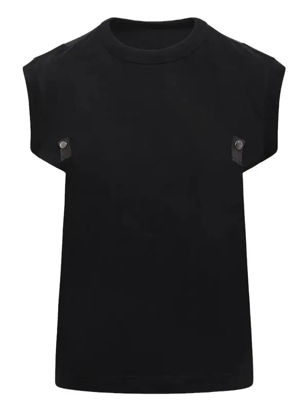 Sacai Stud-detail T-shirt - Black