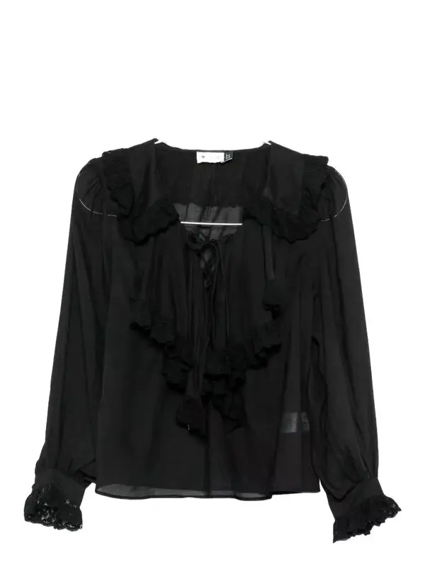 Rixo Milia Lace-trimmed Blouse - Neutrals