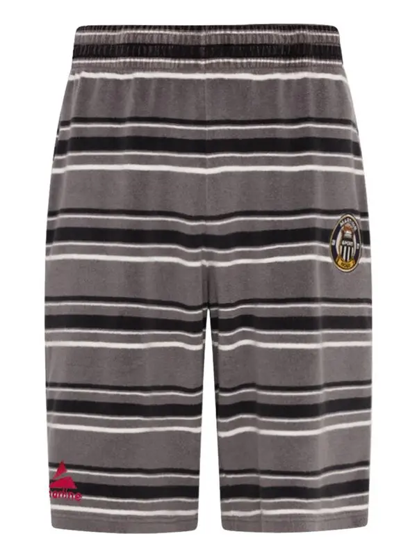Martine Rose Striped Sweat Shorts - Gray