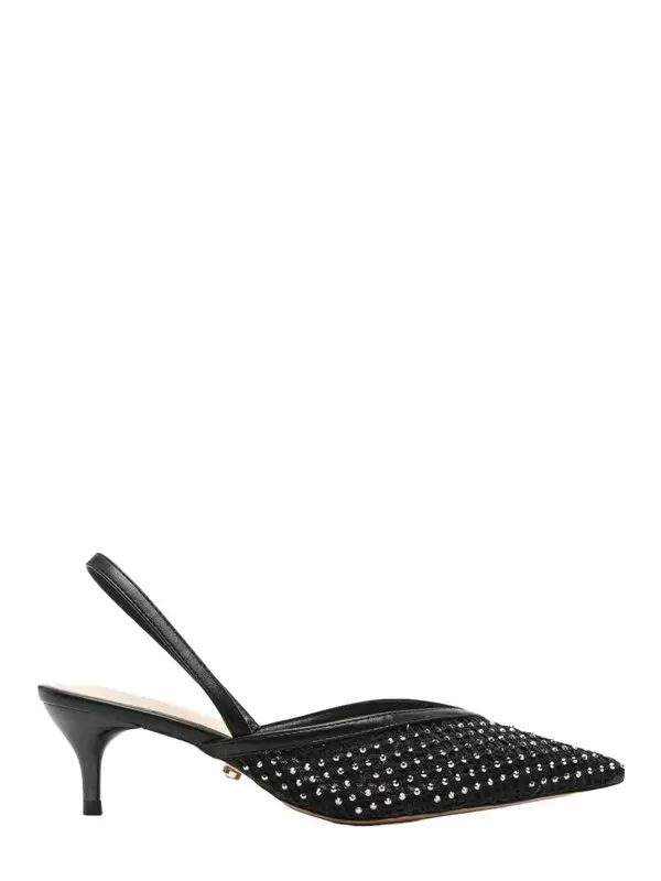 TWENTY FOURHAITCH Secret Crystal-embellished Slingback Pumps - Black