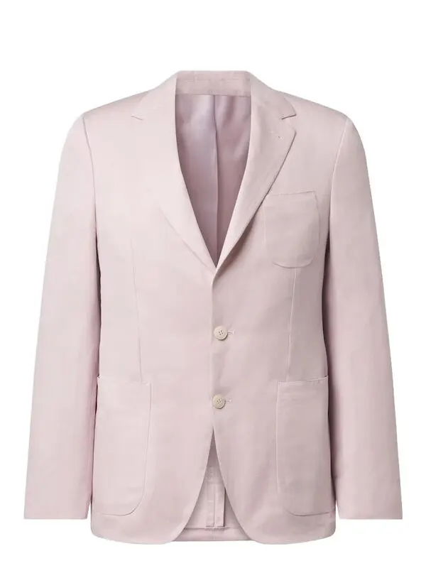 Canali Linen And Silk Blazer - Purple