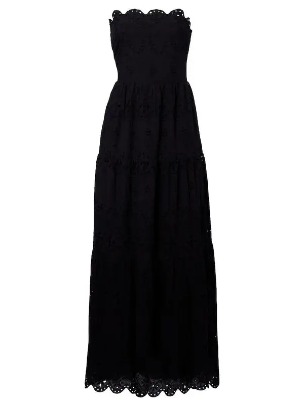 Melissa Odabash Sophie Cotton Midi Dress - Black