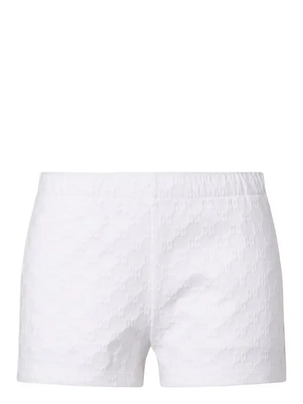 Gucci Gg Jersey Jacquard Shorts - White