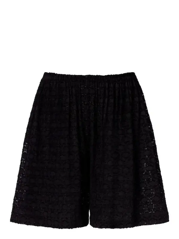 ERES Inoubliable Silk And Cotton Jacquard Shorts - Black