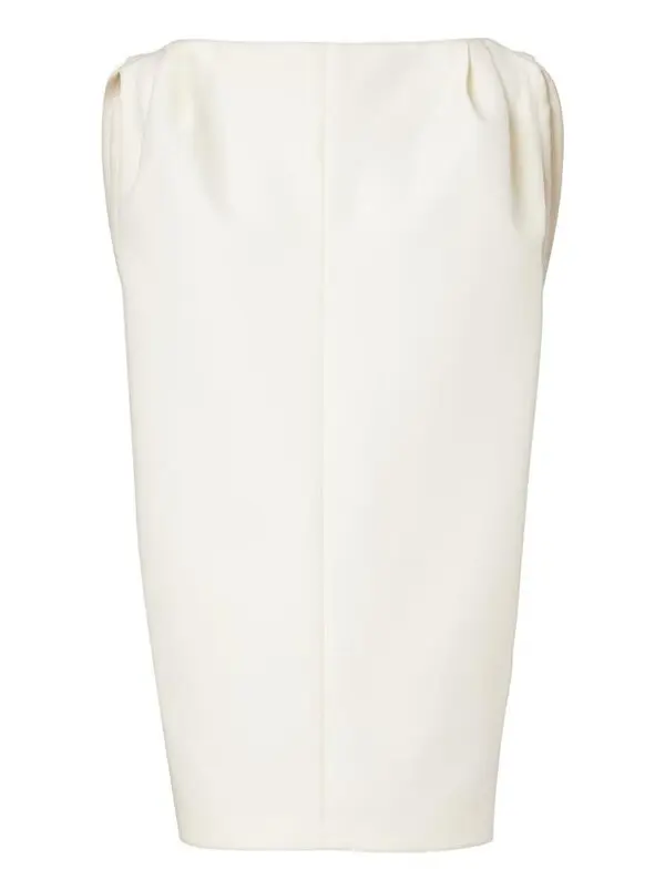 Balenciaga Draped Wool And Silk Minidress - White