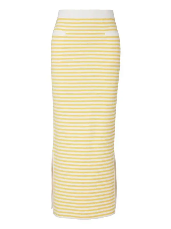 Posse Ari Striped Pencil Skirt - Yellow