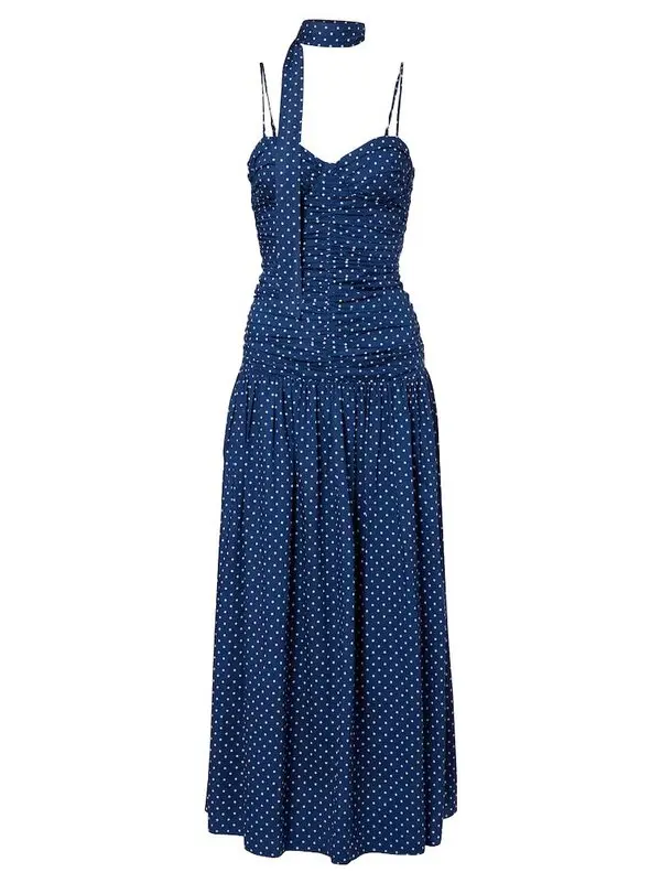 Posse Edie Polka-dot Maxi Dress - Blue