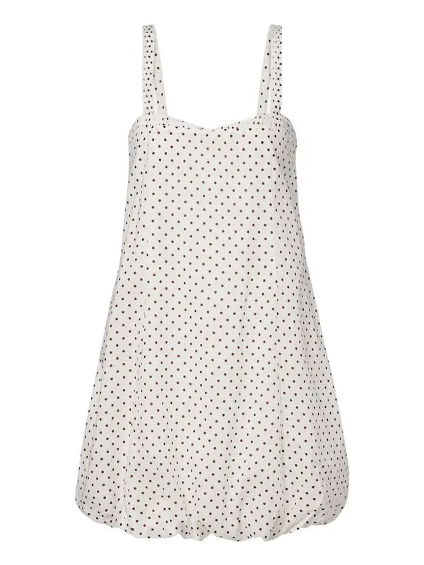 Posse Sky Polka-dot Balloon Minidress - White