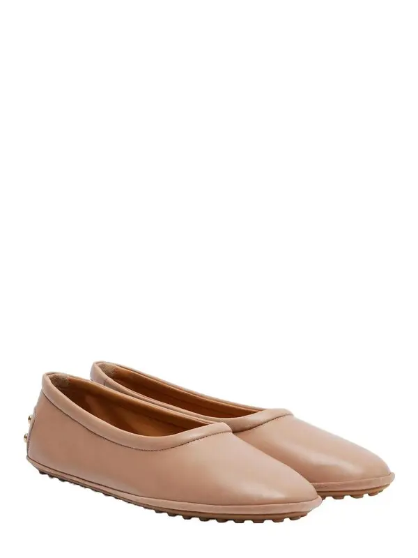 TOD'S Leather Ballet Flats - Pink