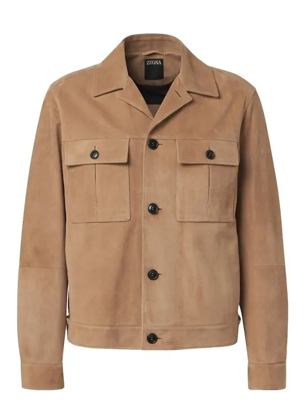 Zegna Suede Jacket - Beige