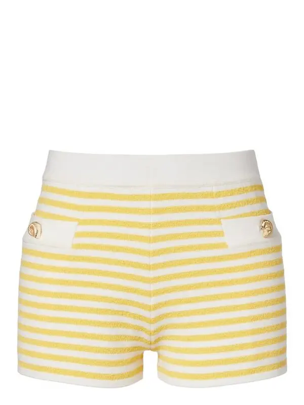Posse Millie Striped Shorts - Yellow