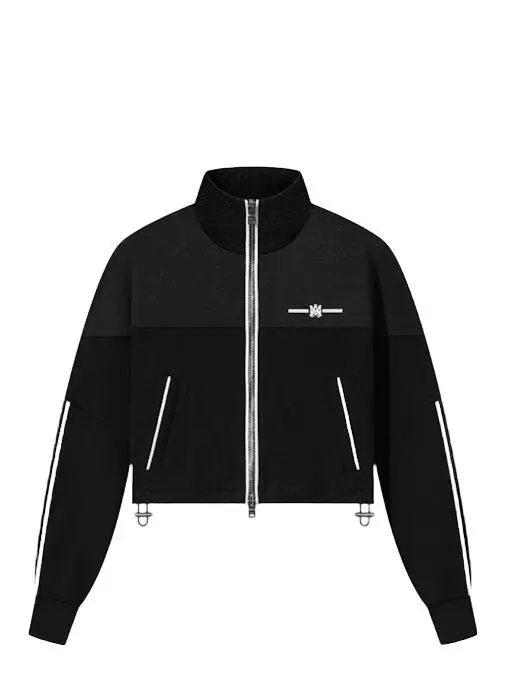 Amiri Hybrid Track Jacket With Stand Collar - Black