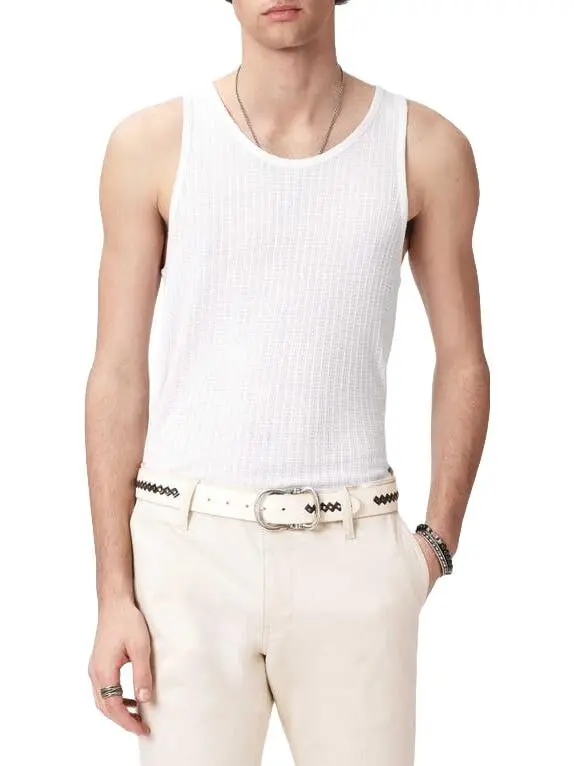 John Varvatos Marcy Rib Tank - White