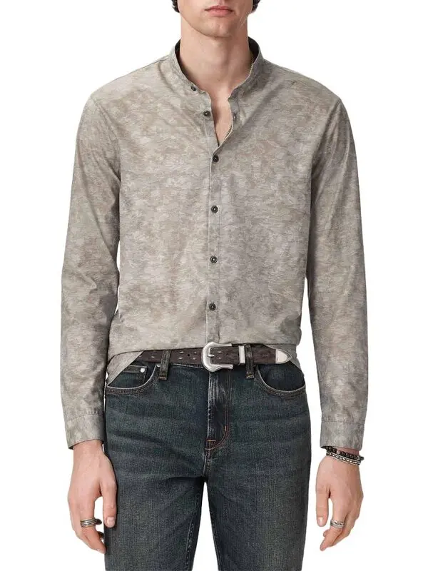 John Varvatos Vistra Cotton Button-up Shirt - Turtle Green