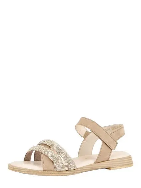 Gabor Strappy Embellished Sandals - Sand